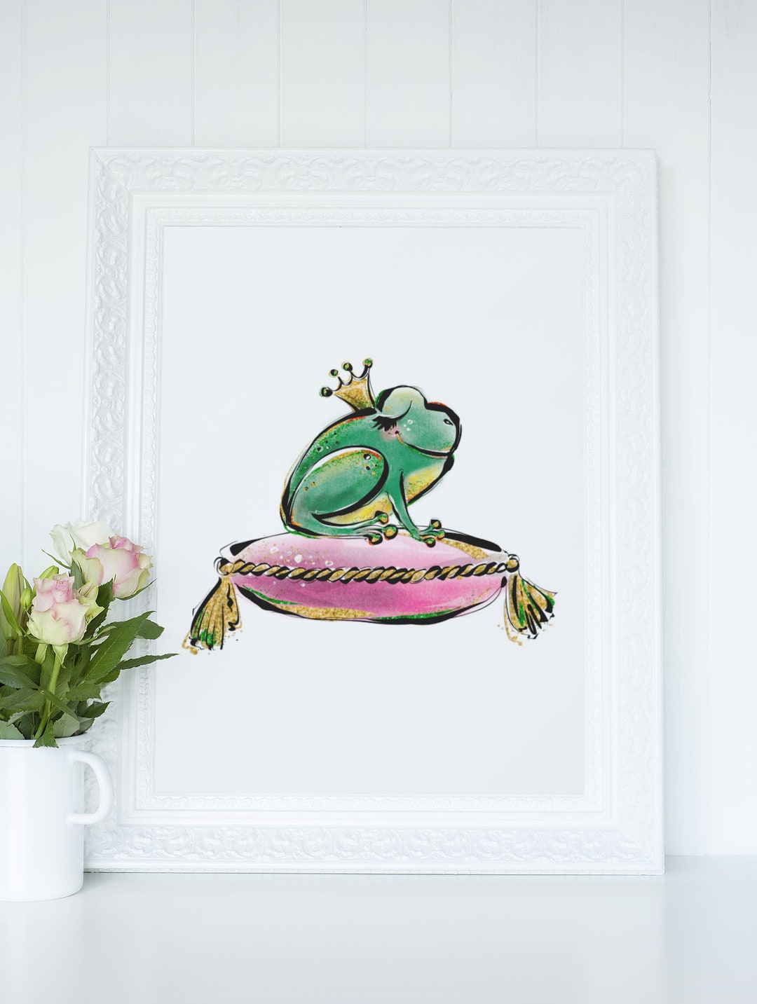 CUTE FROG PRINT, Funny Frog Wall Art, Magical Fairy Tale Prints ...
