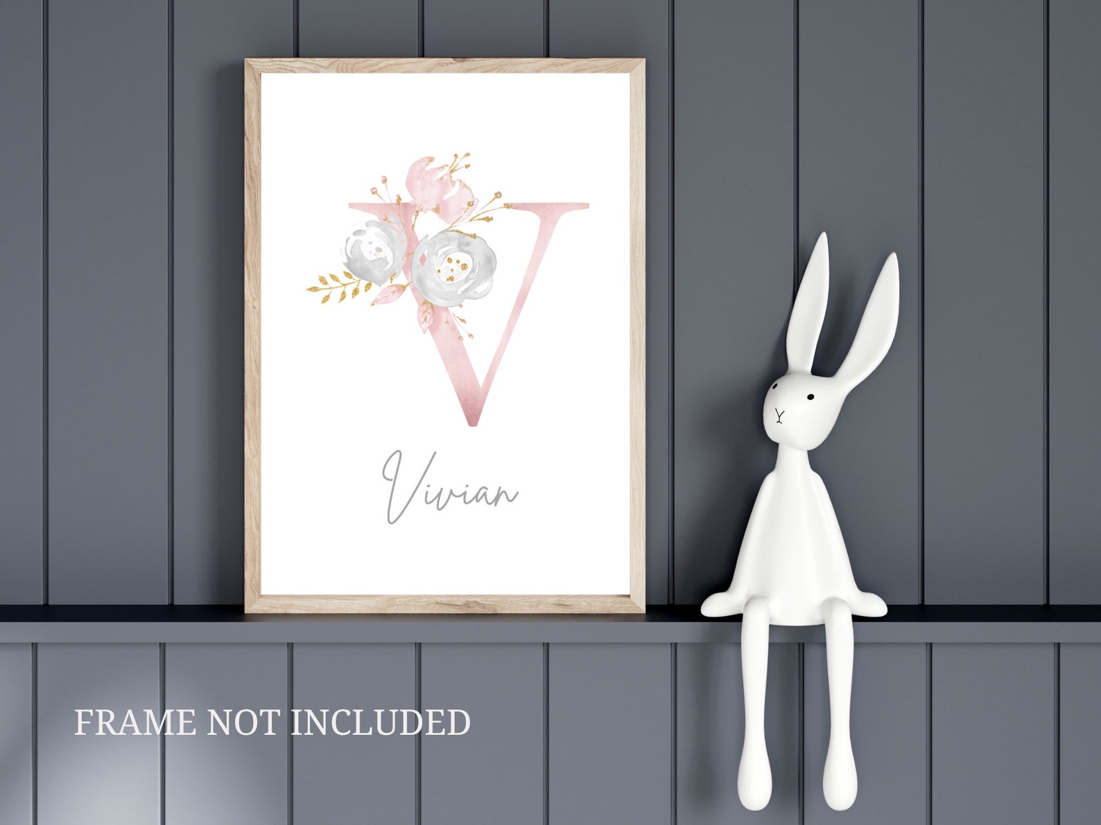 Initial Name Print, Letters Wall Decor,letter Wall Art,letter Sign ...