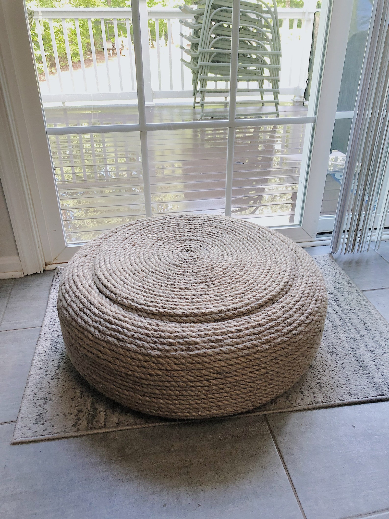 Rope Ottoman (made to Order) - Etsy