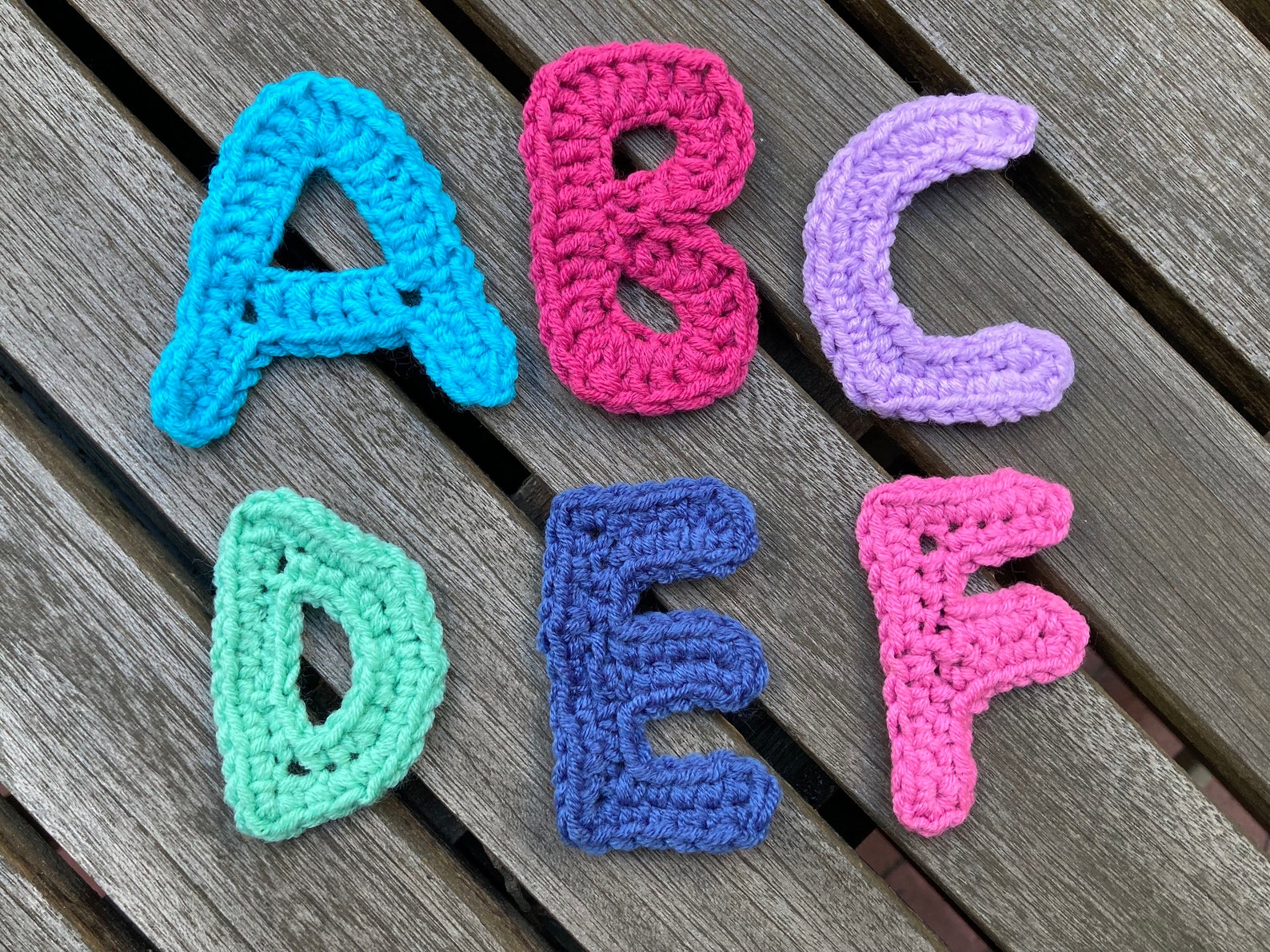 Capital Letters A-Z Alphabet Appliqué Crochet Pattern - Etsy