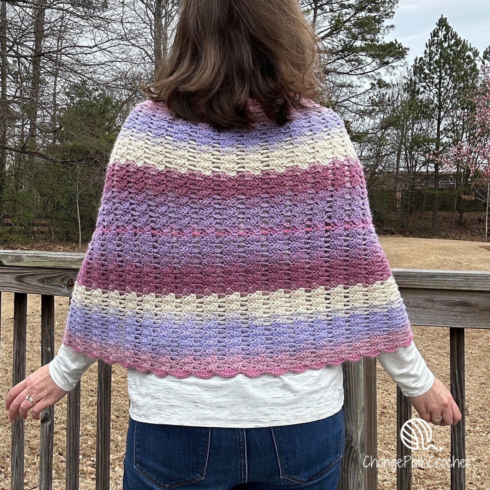 Infinity Twist Shawl Crochet Pattern, Easy Instructions, Mobius Poncho ...