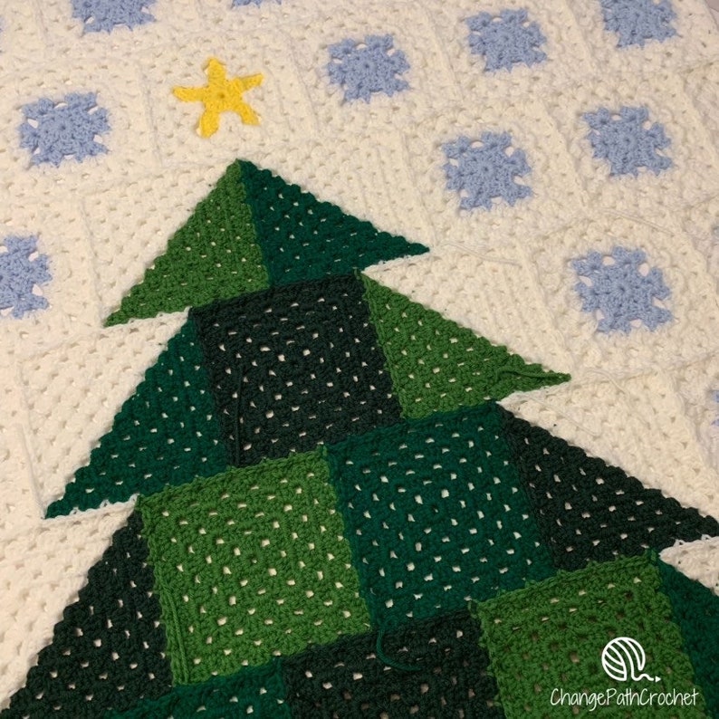 Christmas Tree Afghan Crochet Pattern, Holiday Blanket Instructions - Etsy