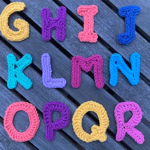 Capital Letters A-Z Alphabet Appliqué Crochet Pattern - Etsy