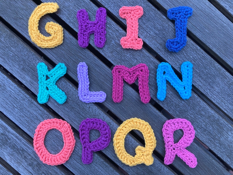 Capital Letters A-Z Alphabet Appliqué Crochet Pattern - Etsy