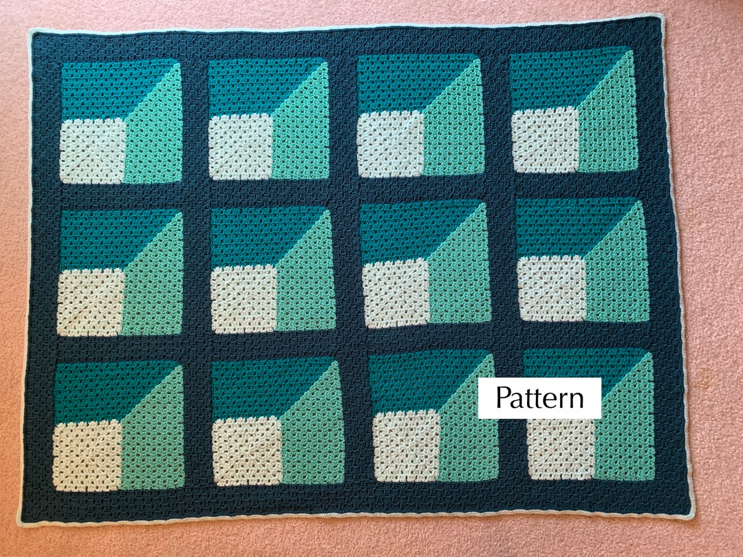 3D Squares Illusion Afghan Crochet Pattern - Etsy