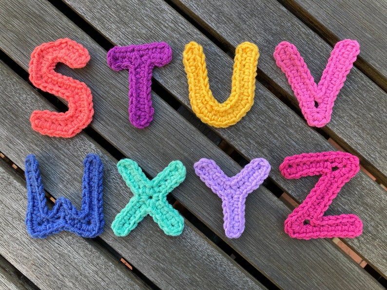 Capital Letters A-Z Alphabet Appliqué Crochet Pattern - Etsy