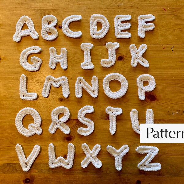 Crochet Alphabet Pattern - Etsy
