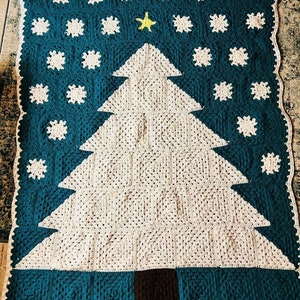 Christmas Tree Afghan Crochet Pattern, Holiday Blanket Instructions - Etsy