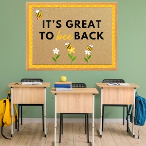 Bee Themed Classroom Bulletin Board Kit - Welcome Back - Back to School ...