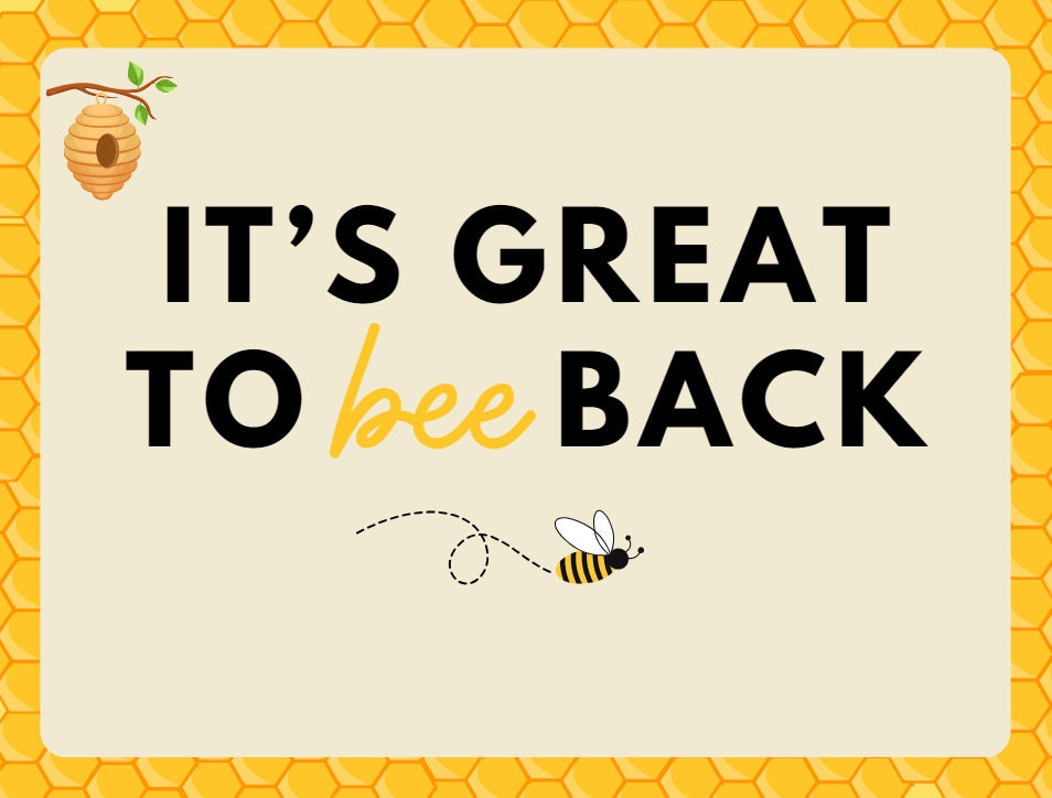 Bee Themed Classroom Bulletin Board Kit Welcome Back Back to School ...