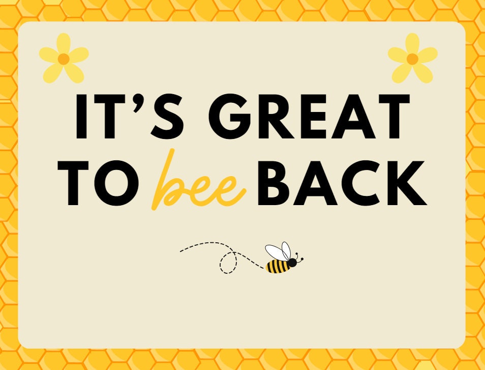 Bee Themed Classroom Bulletin Board Kit Welcome Back Back to School ...