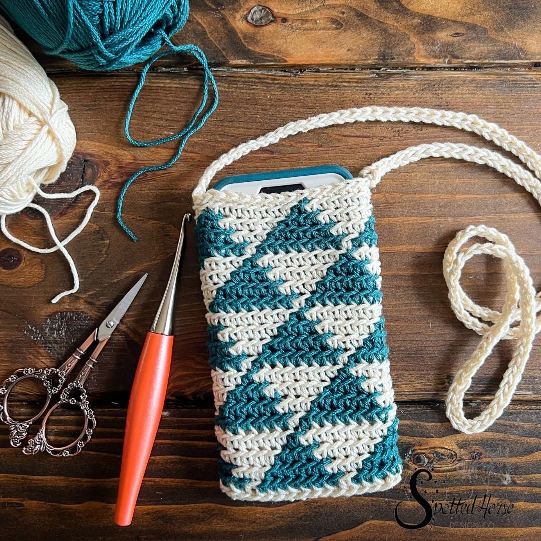 Geometric Crochet Phone Bag Pattern: Hands-free Case (PDF Pattern) - Etsy
