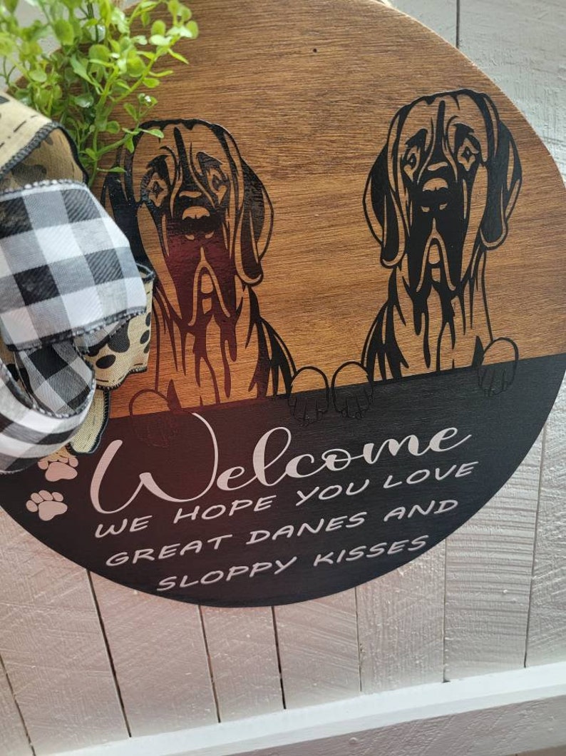 Great Dane Welcome Sign - Etsy