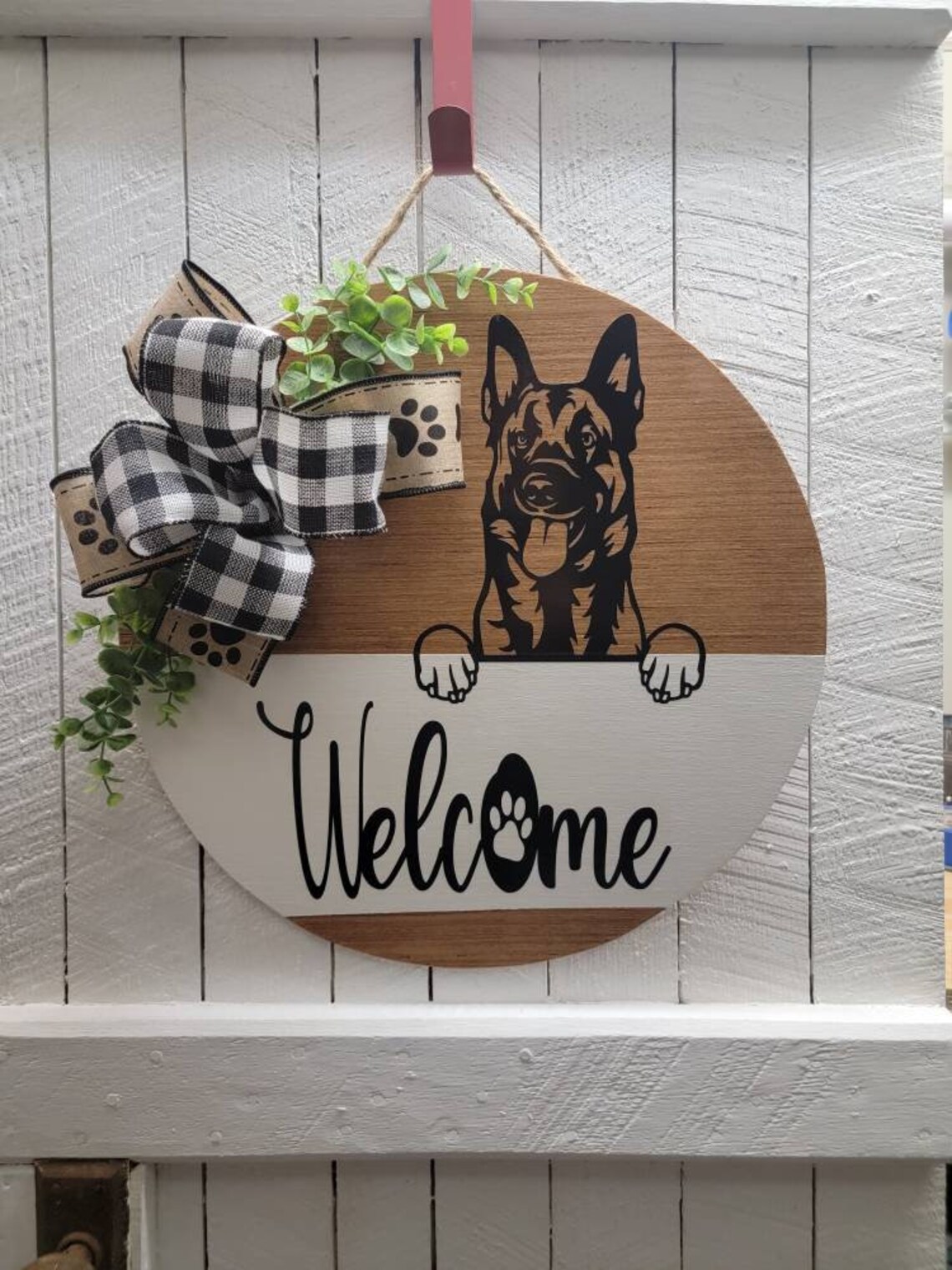 Dog Door Hangers. German Shepherd Welcome Sign. - Etsy