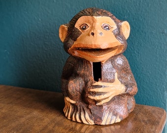 Cast Iron Monkey Bank - Etsy