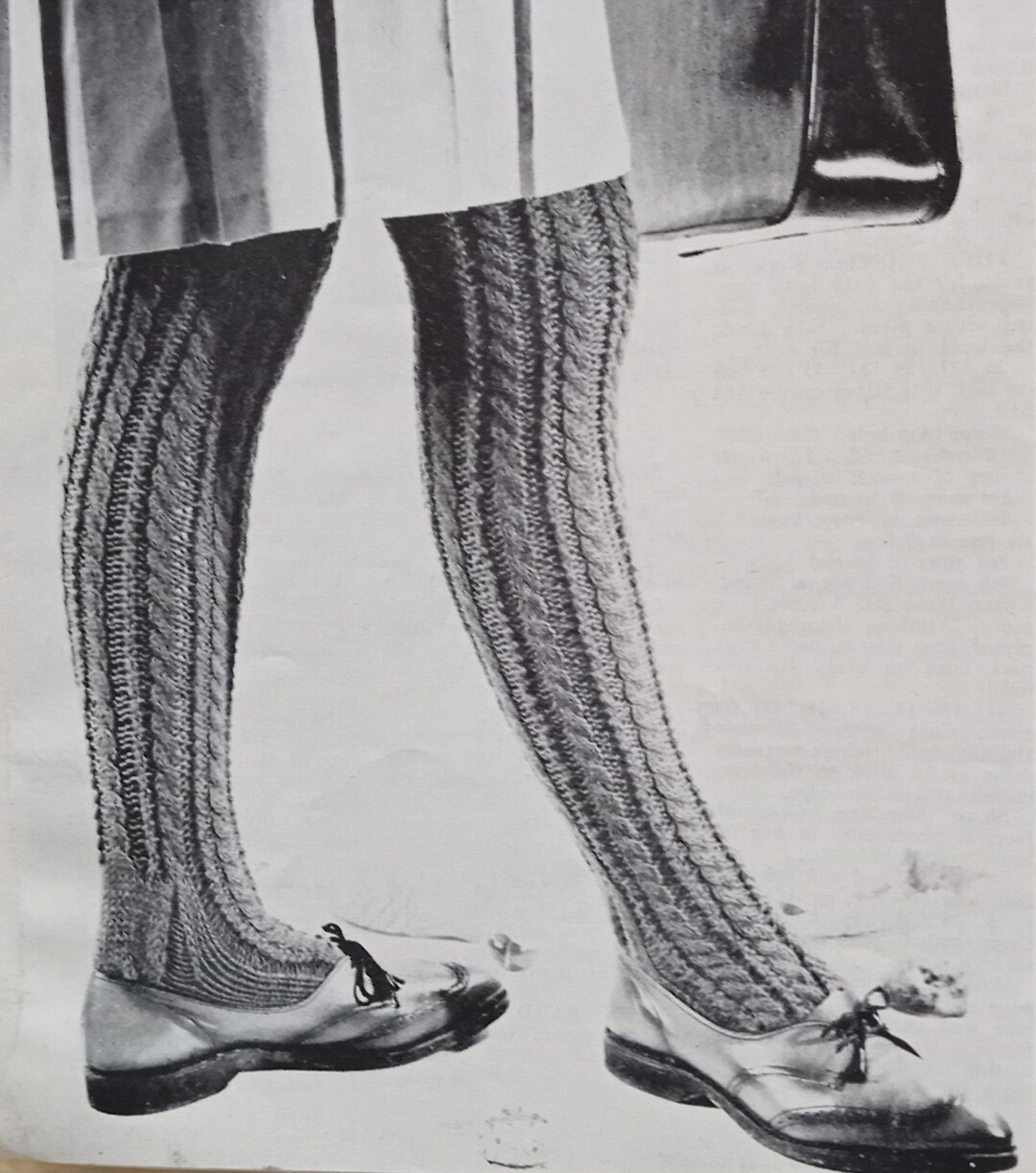 1964 Double Knit Cable Stockings Knitting Pattern - Etsy
