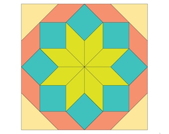 8" Octagon Star Printable Block Pieces für English Paper Piecing (EPP ...