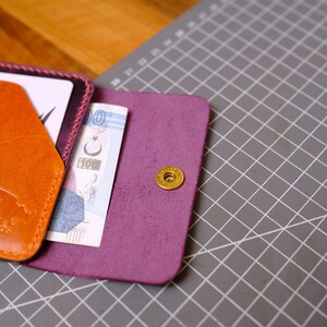 Colorful Man Leather Wallet, Minimalist Front Pocket Wallet, Gift for ...