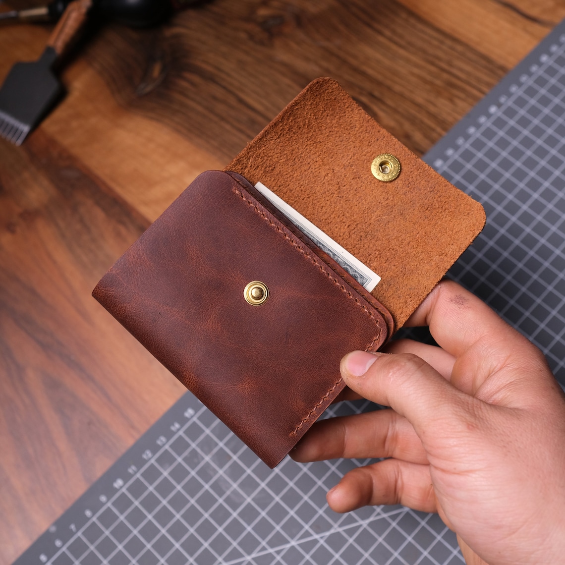 Wallet Template Leather, Card Holder, A4 & Letter Size, Short Wallet ...