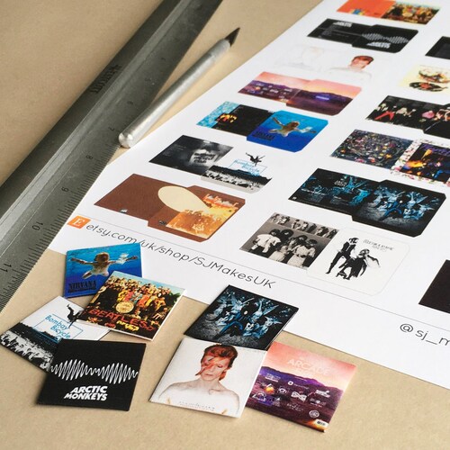 1:12 Scale Printable Rock Record Album Sleeve Covers Instant - Etsy