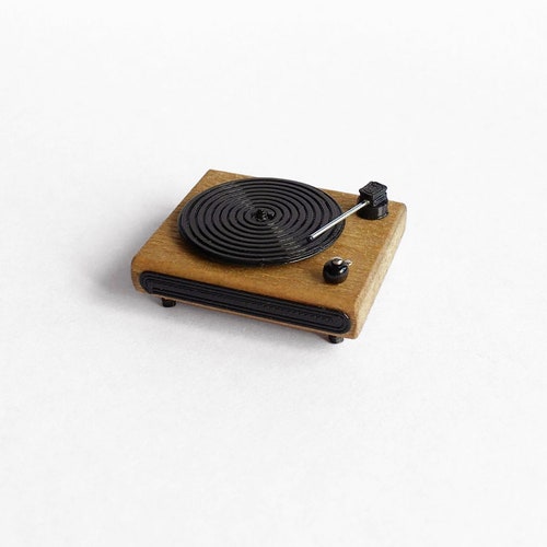 Miniature Dollhouse Vintage-inspired Record Player - Etsy