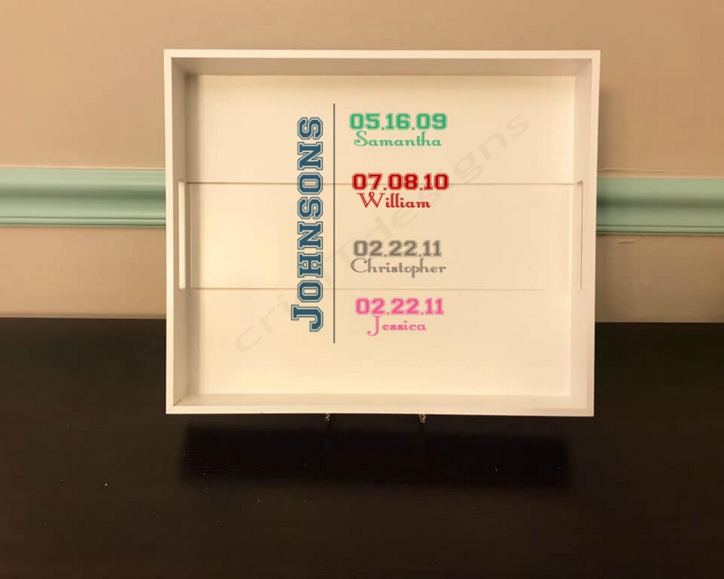 Digital Custom Date Sign 8 X 10 Personalized Family Dates - Etsy