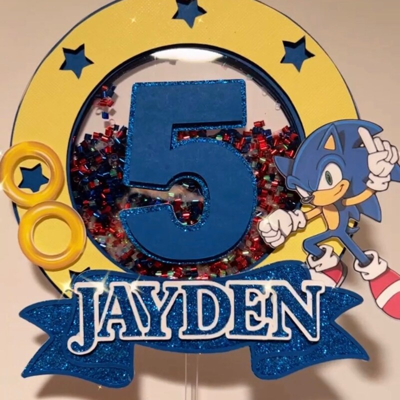 Sonic Cake Topper - Etsy