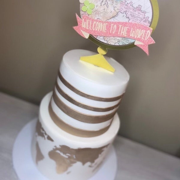 Globe Cake Topper - Etsy