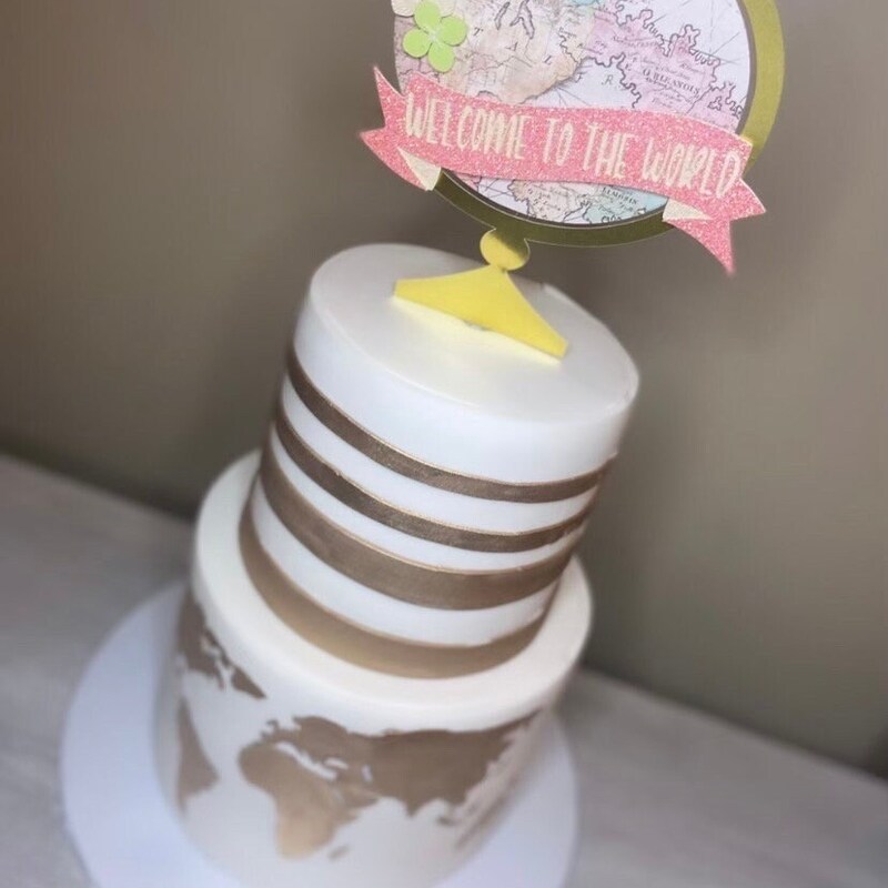 Globe Cake Topper - Etsy