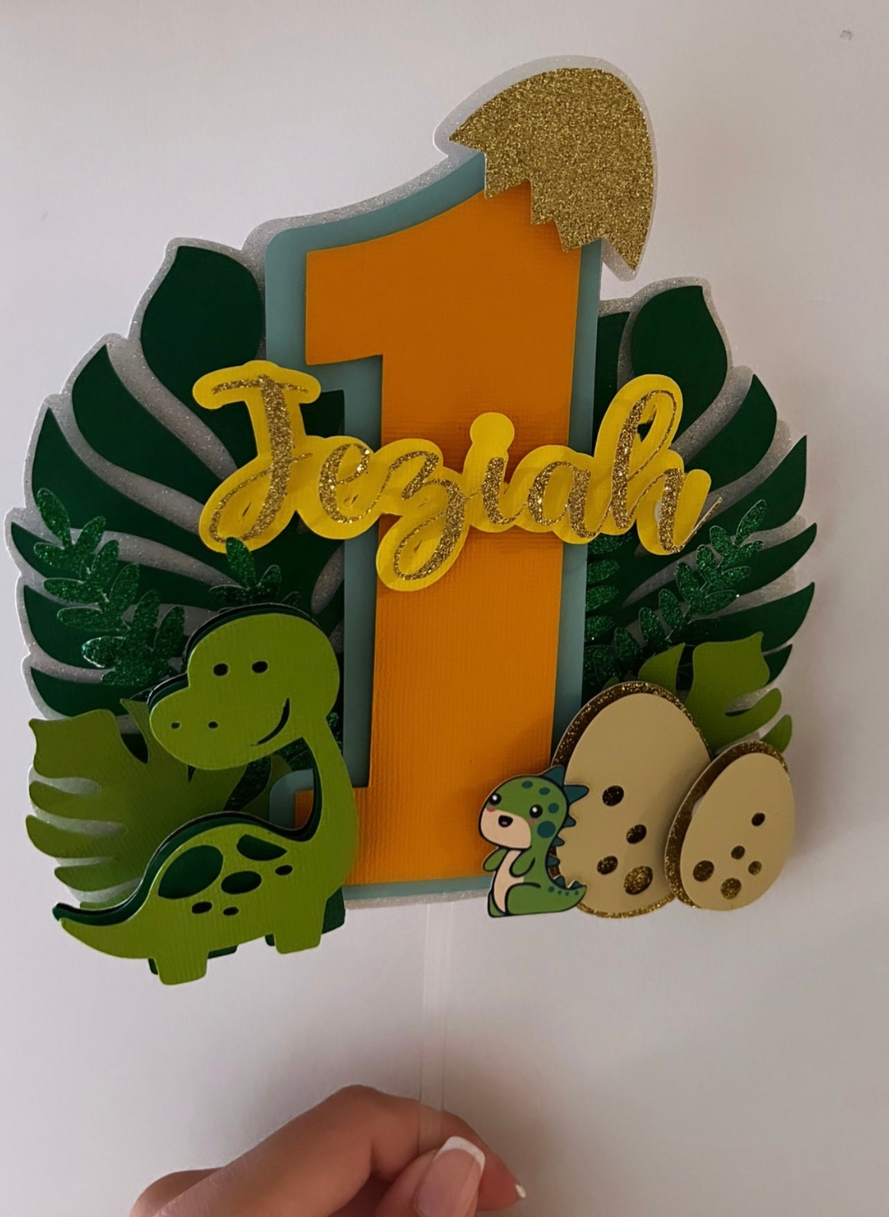 Dinosaur 3d Cake Topper, Dinosaur Theme, Jungle Theme, Dino Cake Topper ...