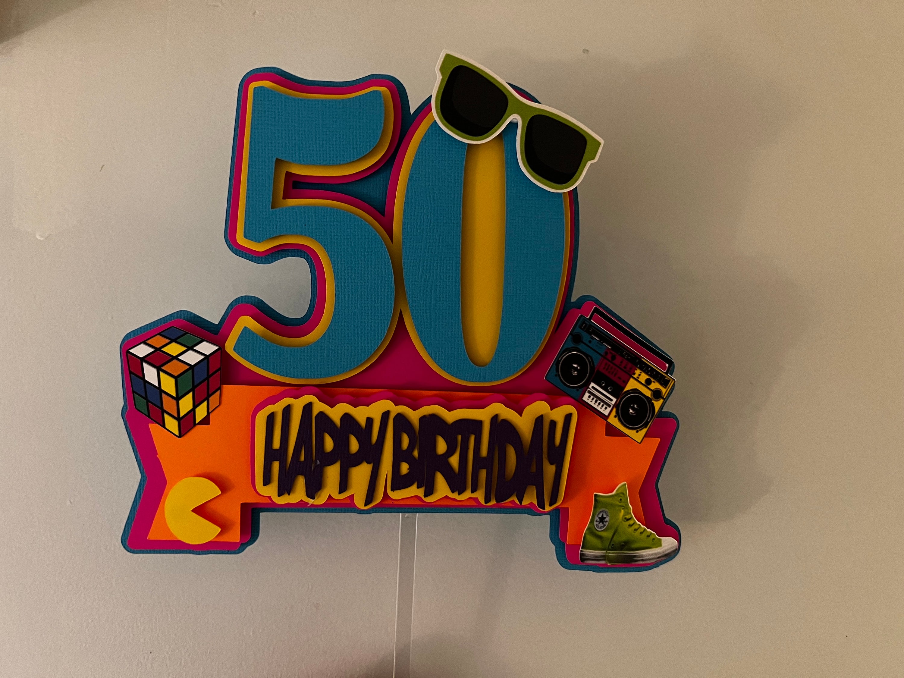 Hip Hop Party, 80s 90s Party Cake Topper, Retro Topper, 80s Theme ...