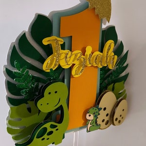 Dinosaur 3d Cake Topper, Dinosaur Theme, Jungle Theme, Dino Cake Topper ...