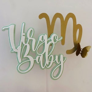 Virgo Cake Topper, Horoscope Topper, Virgo Season - Etsy