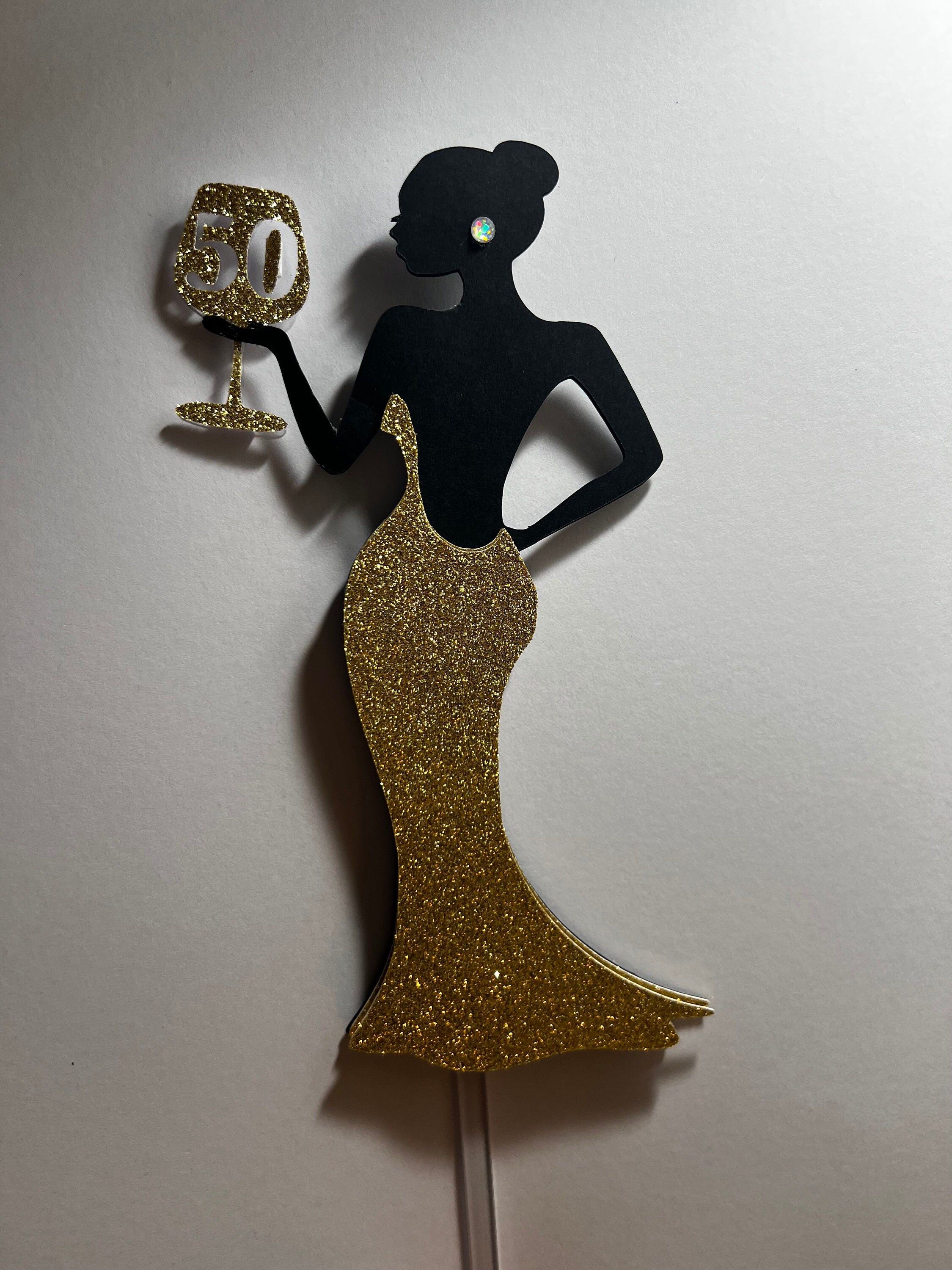 Classy Cake Topper, Elegant Cake Topper, Silhouette Cake Topper, Simple ...