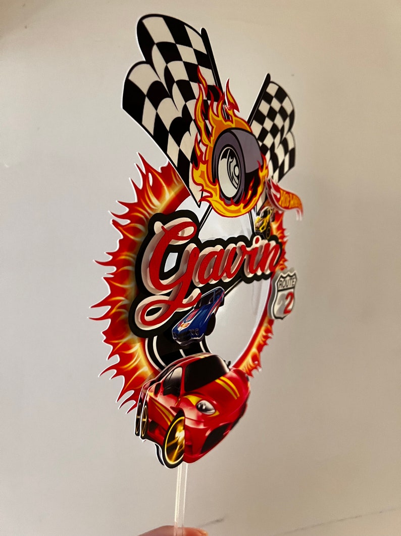 Hot Wheels Inspired Cake Topper, Racing Car Theme Birthday, Boys ...