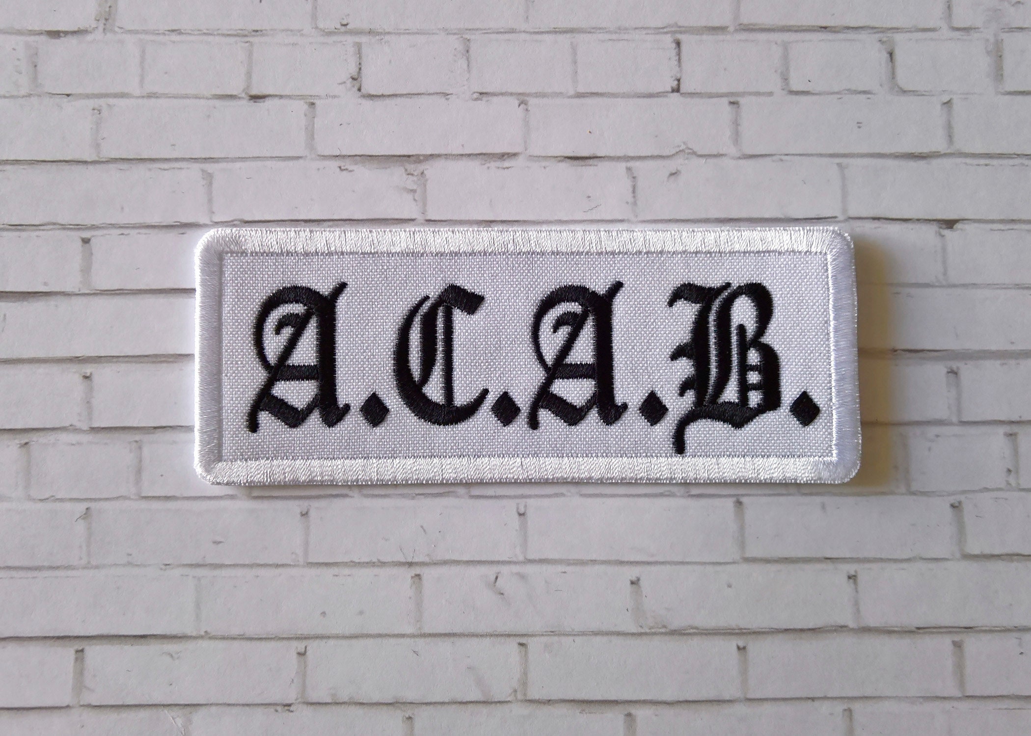 ACAB patch A.C.A.B. punk patch Sew on an Hook and Loop | Etsy