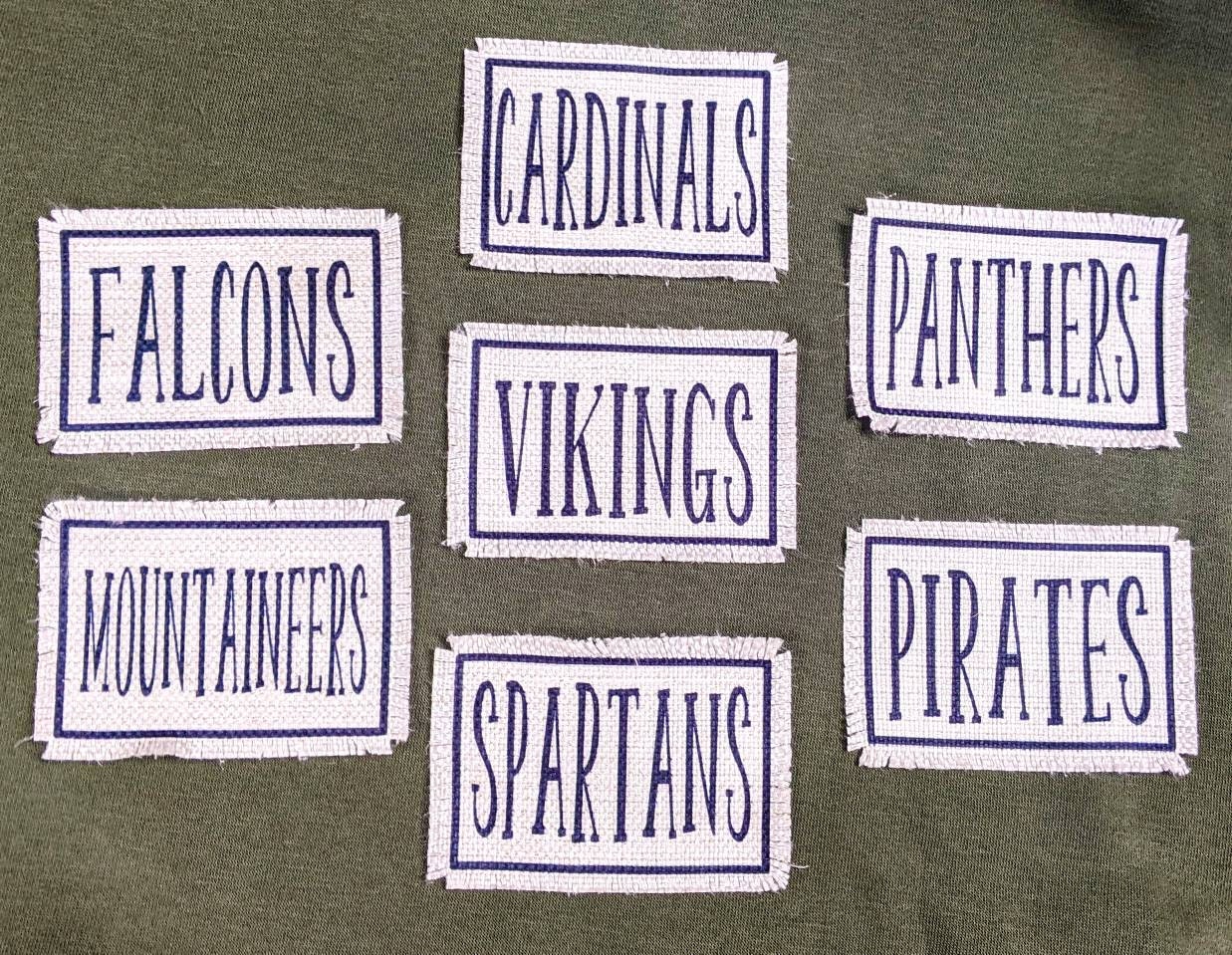 High School Spirit Patches Sublimated Raggy Patch for Hats - Etsy