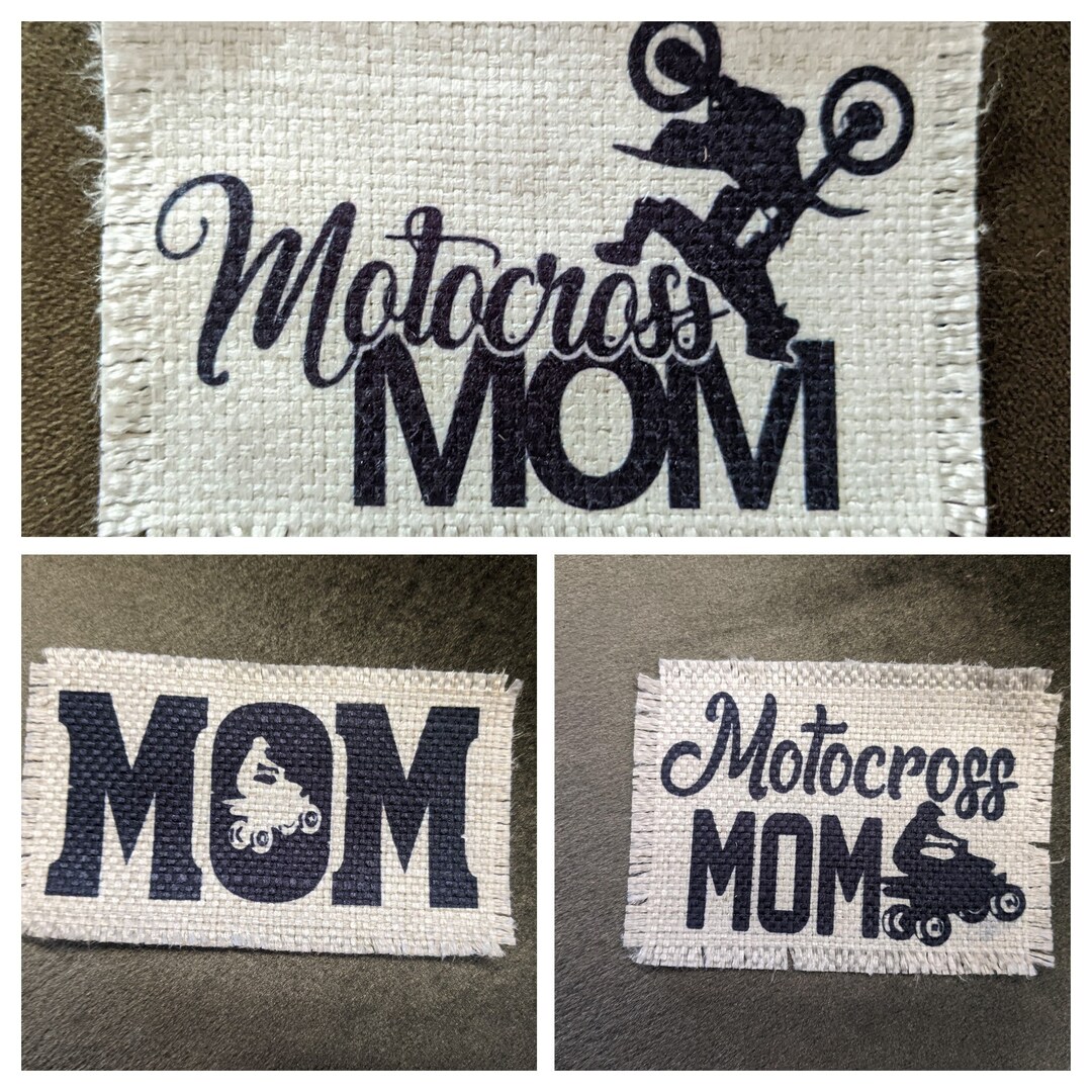 Motocross 4 Wheeler Dirt Bike~ Sublimated Raggy Patch for Hats, for Use ...