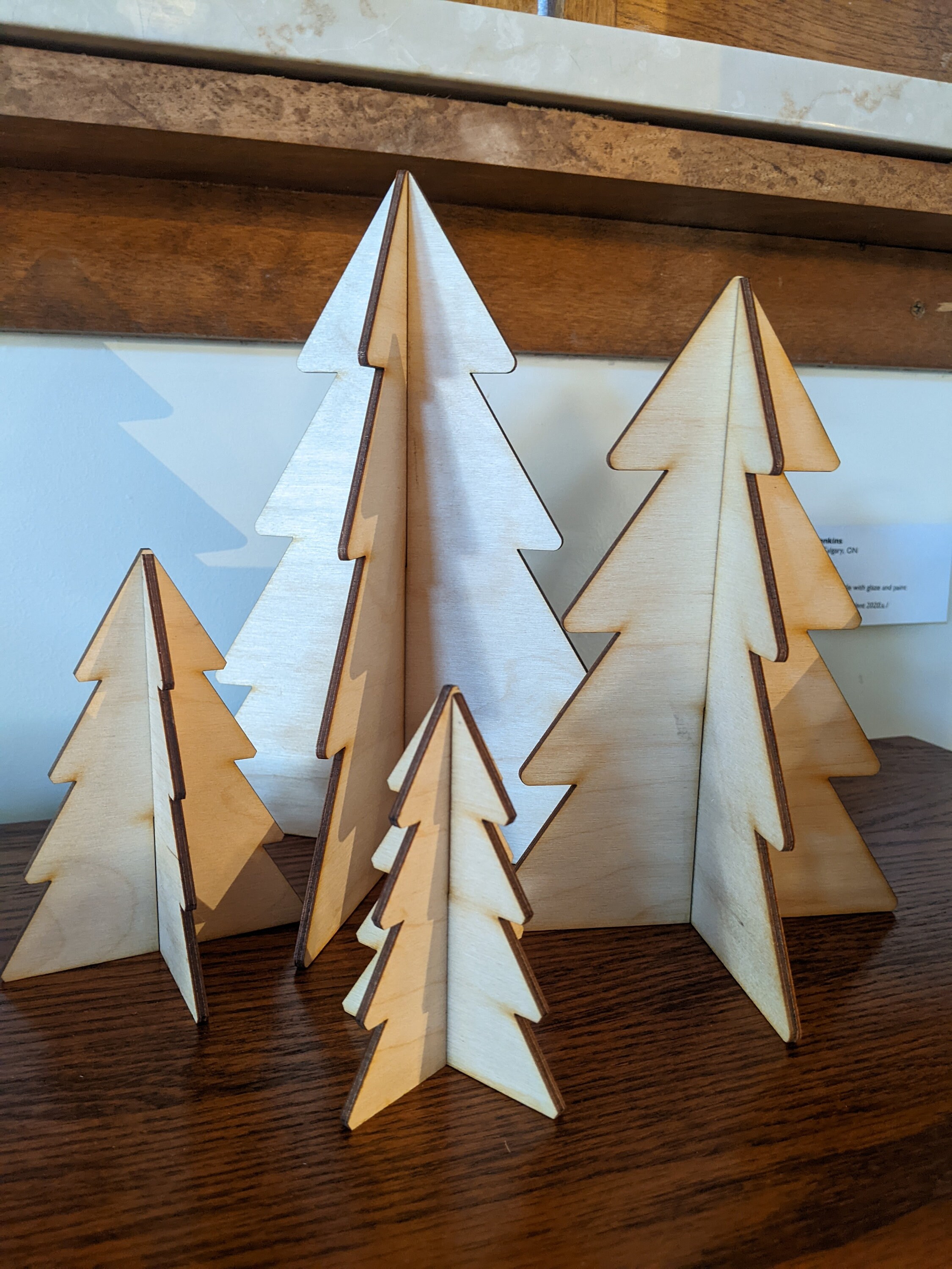 Winter Wonderland Wood Trees, Stackable, Storable, Craft Trees, DIY ...