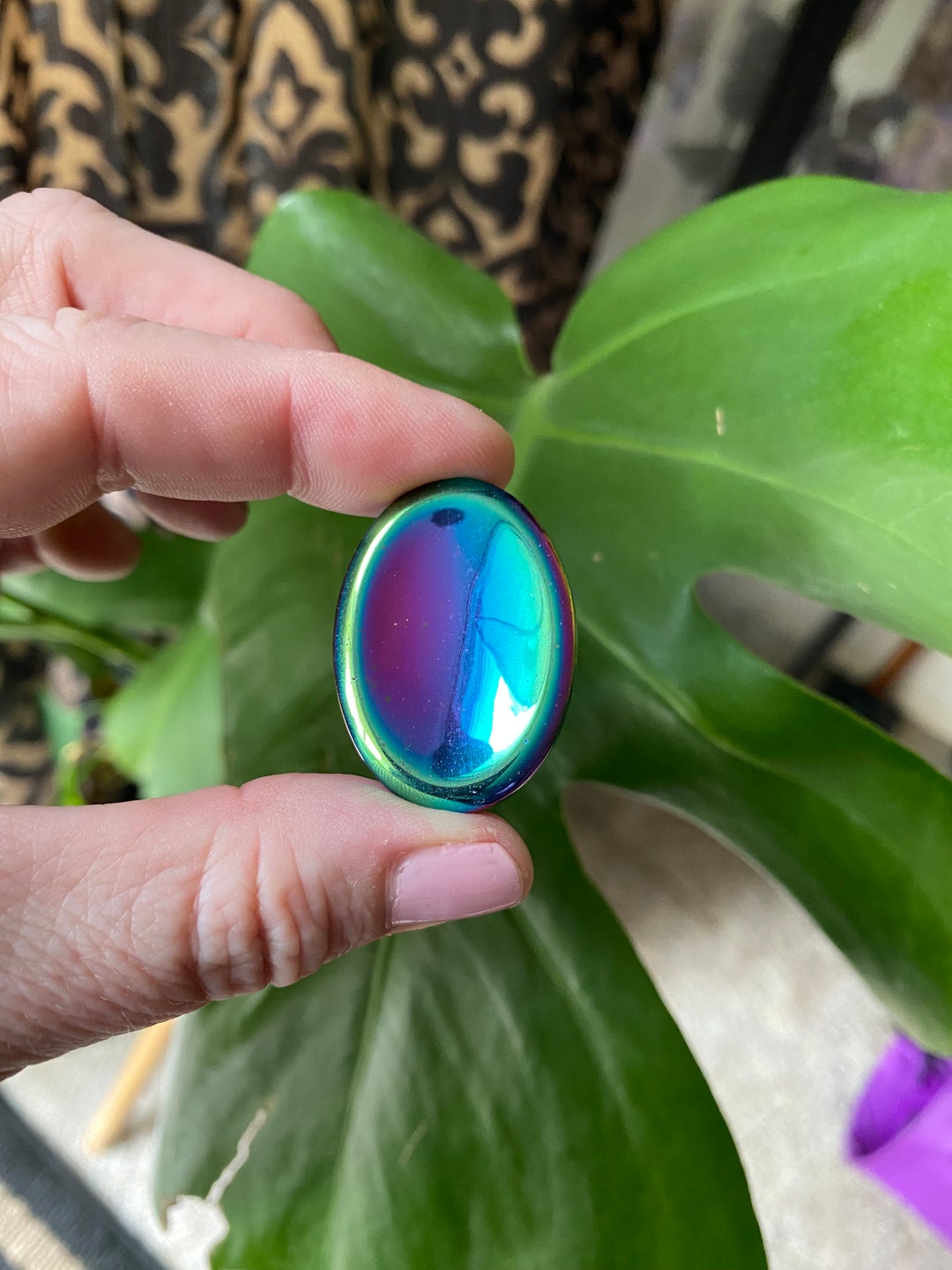 Titanium Quartz Worry Stone - Etsy