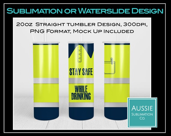 Stay Safe While Drinking Hi Vis Yellow Fluro Workwear | Etsy