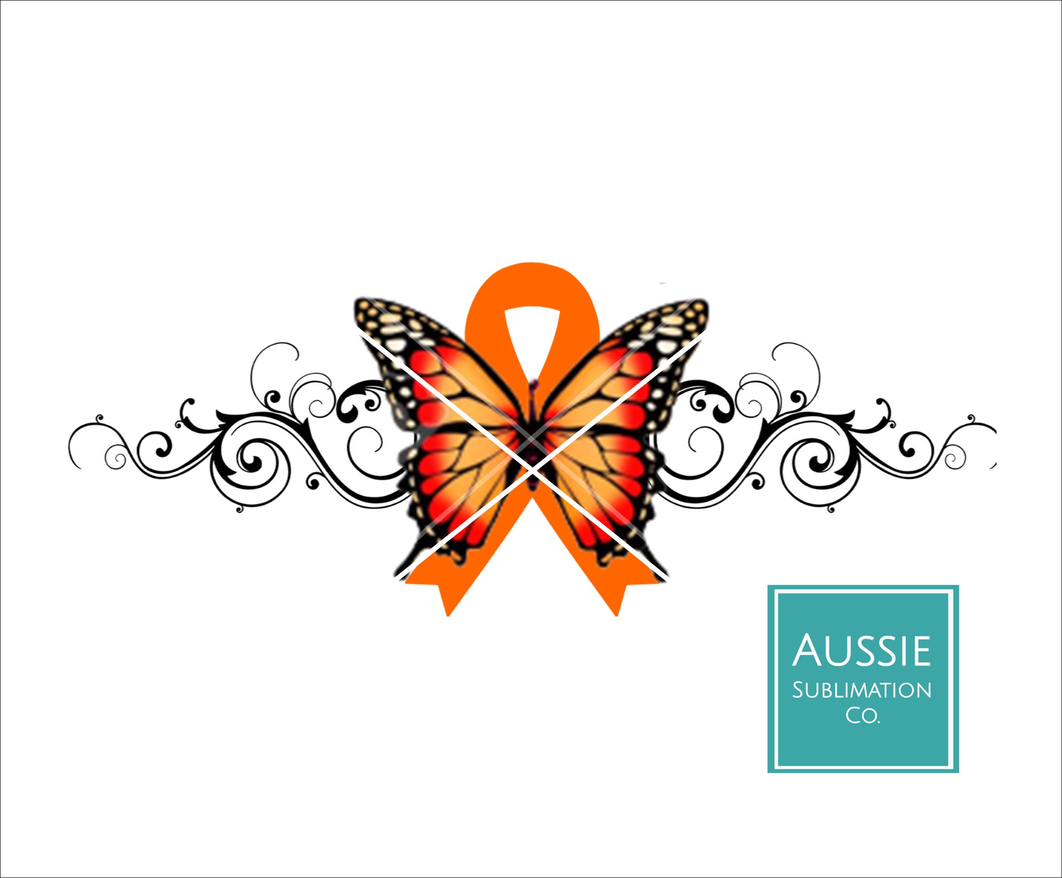 Leukemia Ribbon Butterfly