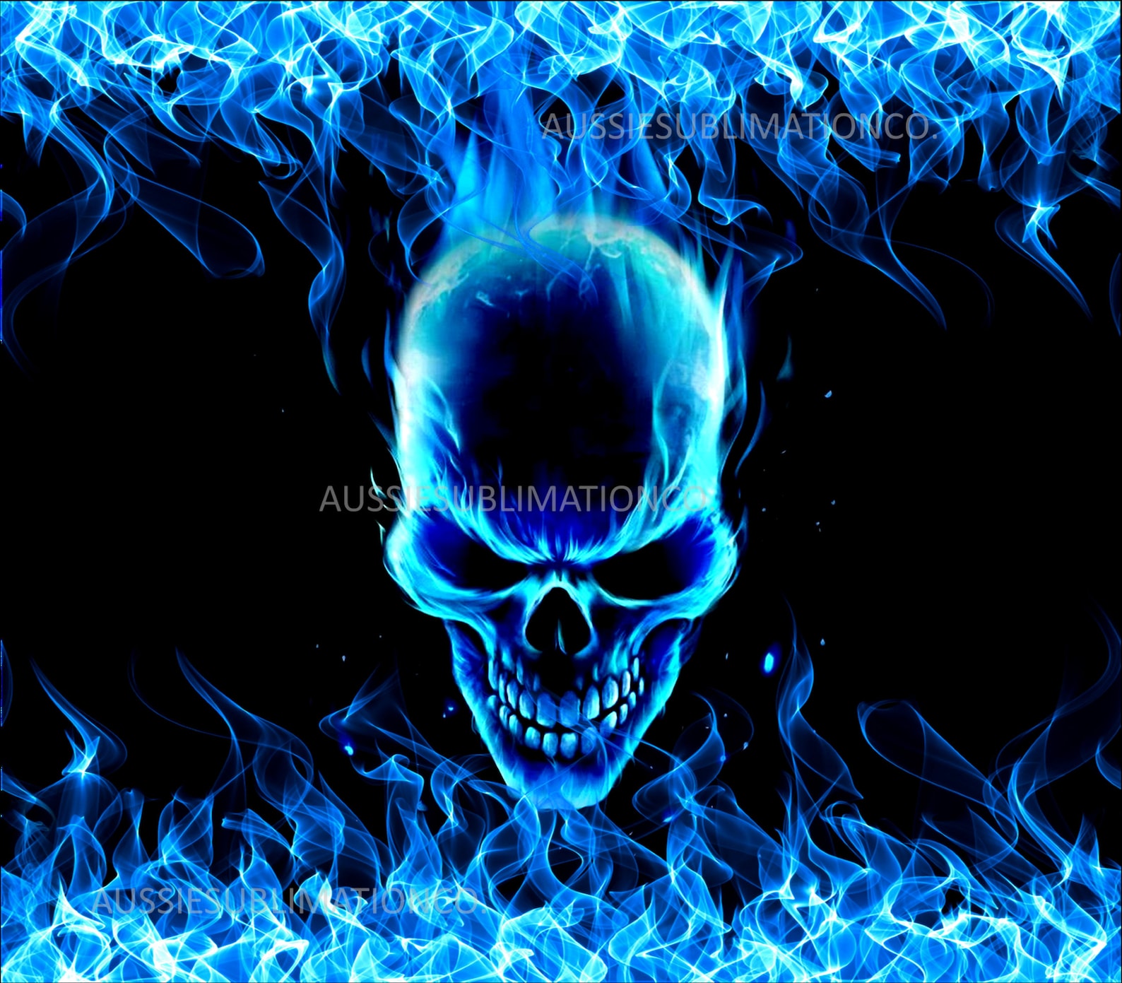 Llama Calavera Azul Fuego Envoltura de vaso de 20 oz - Etsy España