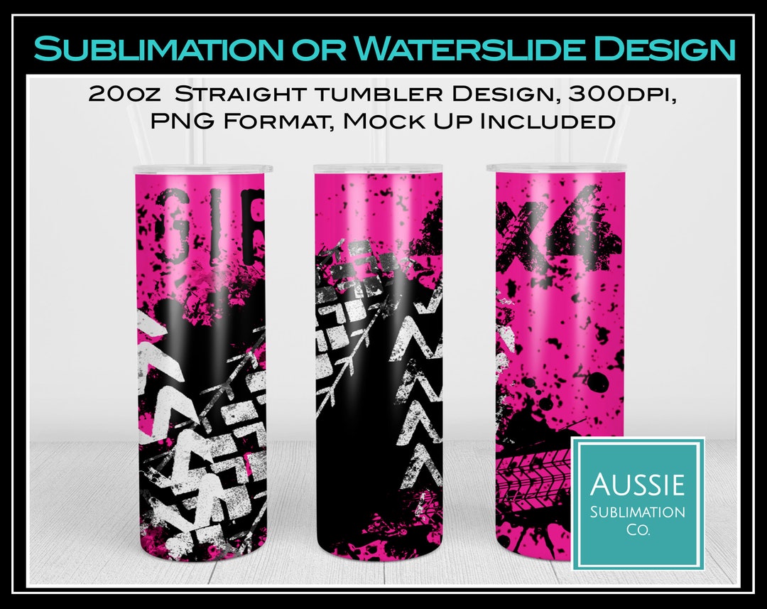 Offroad Girl Pink 4wd Tyre Tracks Auto Dirt Four Wheel Drive 20oz ...