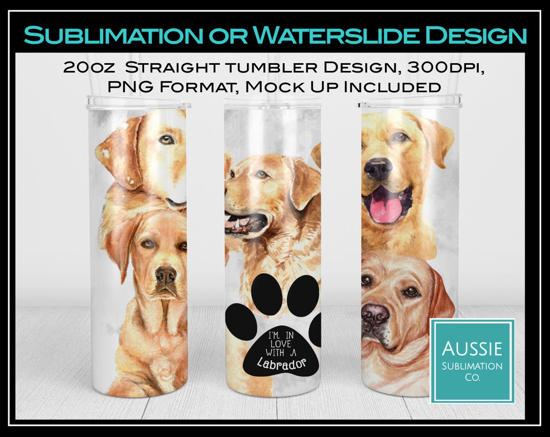 Golden LABRADOR, Puppy, Dog, Love, Pets, 20 Oz Tumbler Wrap ...