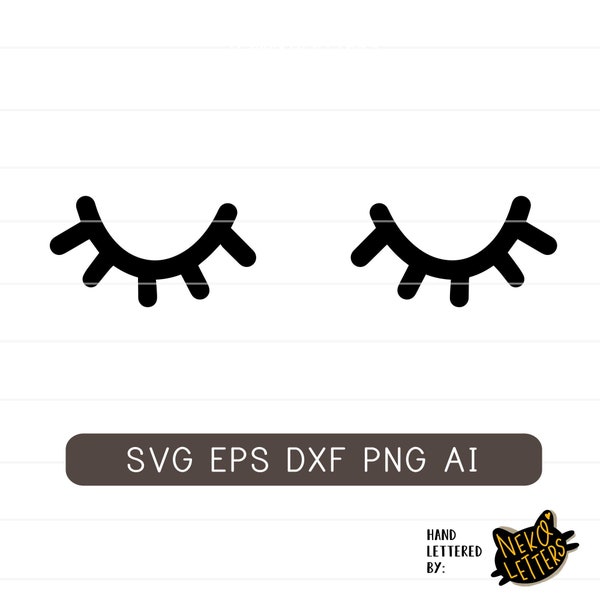 Closed Eyes Svg - Etsy