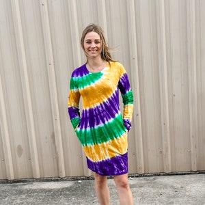 Tie Dye Wave Pattern Womens Mardi Gras Dress - Etsy