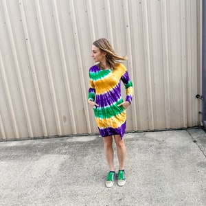 Tie Dye Wave Pattern Womens Mardi Gras Dress - Etsy