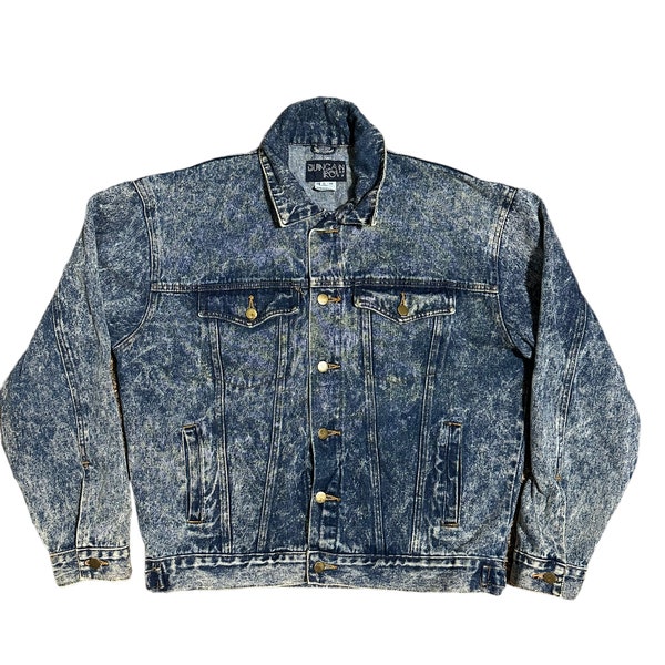 Acid Wash Denim Jacket - Etsy