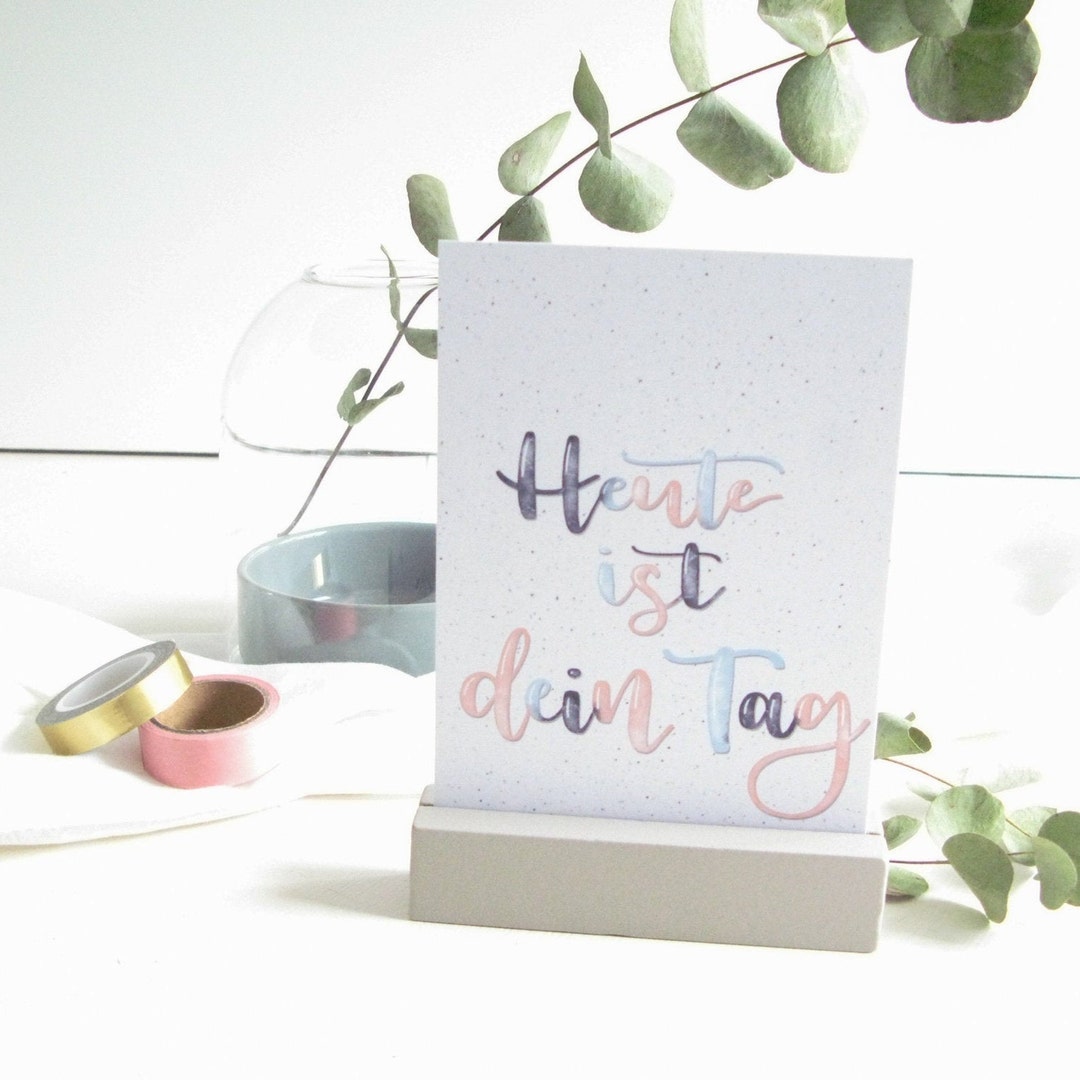 Postcard "today is Your Day" – Handlettering – Optionally With Envelope ...